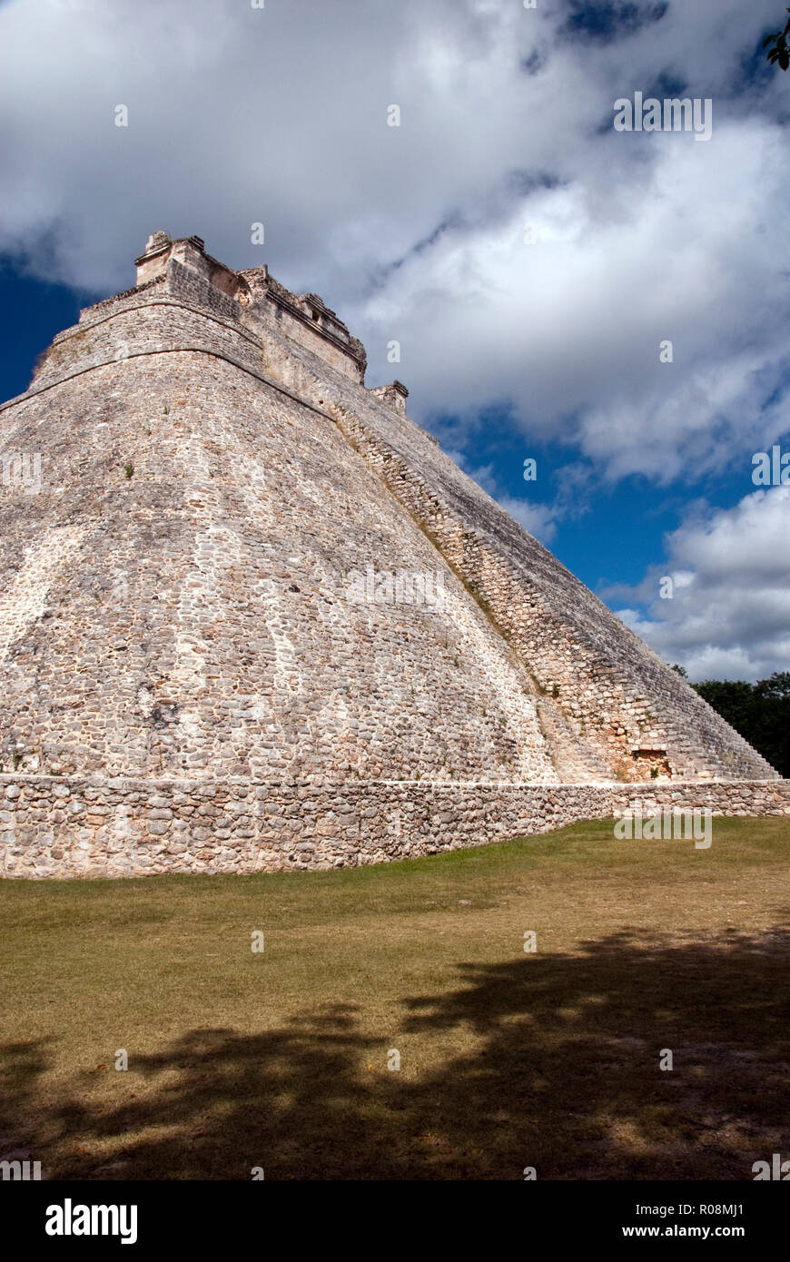 The Pyramid of the Magician (Piramide del Adivino), a Mesoamerican step ...