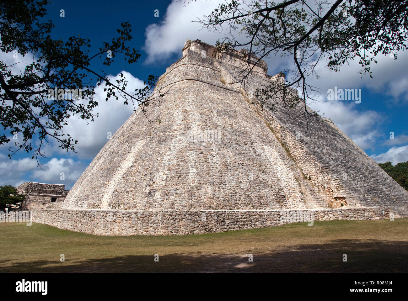 The Pyramid of the Magician (Piramide del Adivino), a Mesoamerican step ...