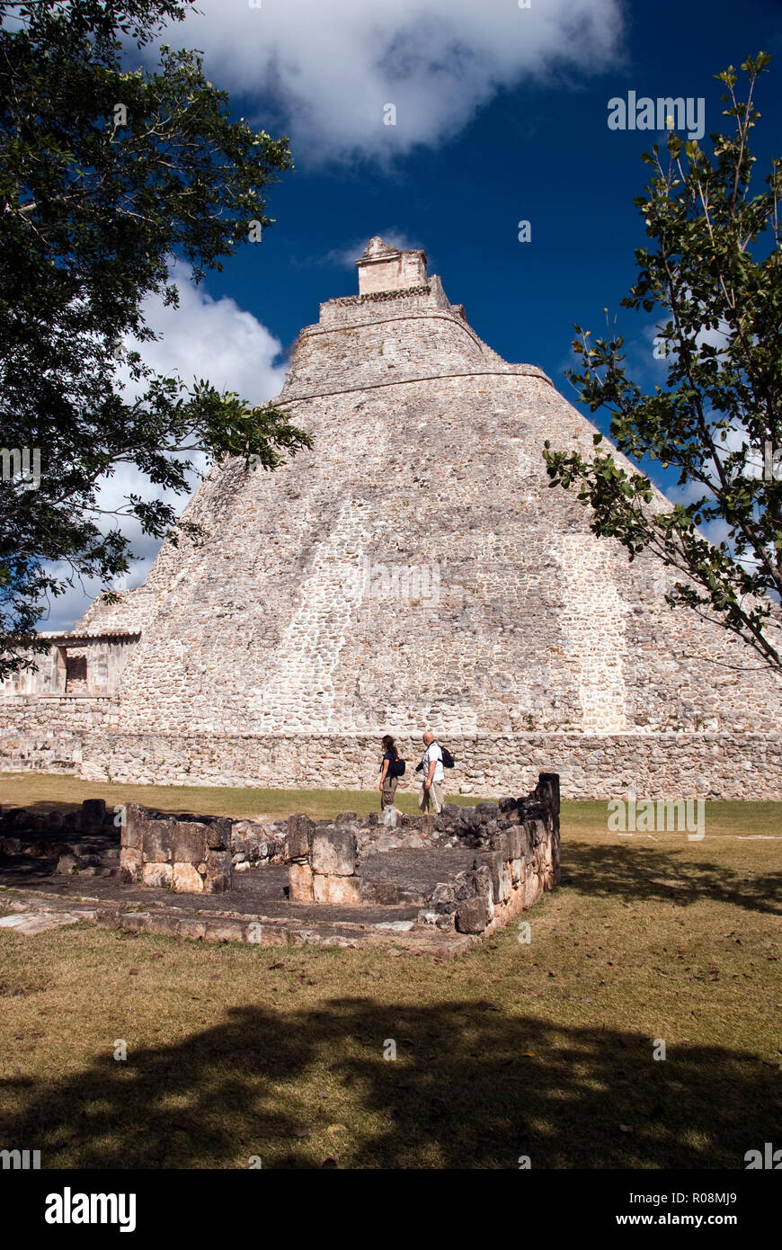 The Pyramid of the Magician (Piramide del Adivino), a Mesoamerican step ...