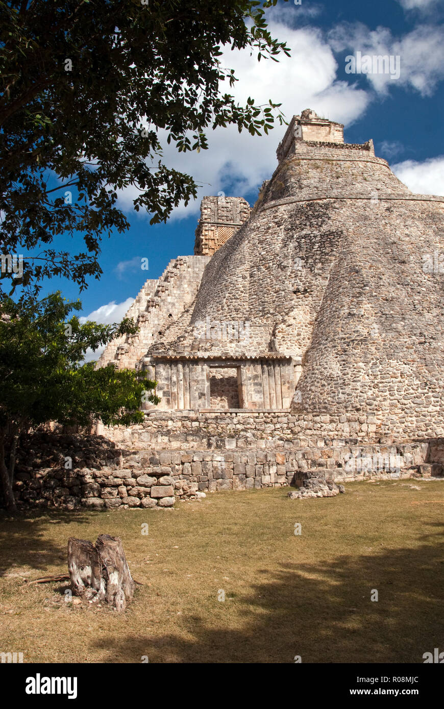 The Pyramid of the Magician (Piramide del Adivino), a Mesoamerican step ...