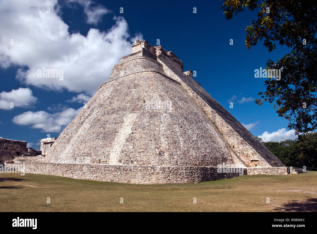 The Pyramid of the Magician (Piramide del Adivino), a Mesoamerican step ...