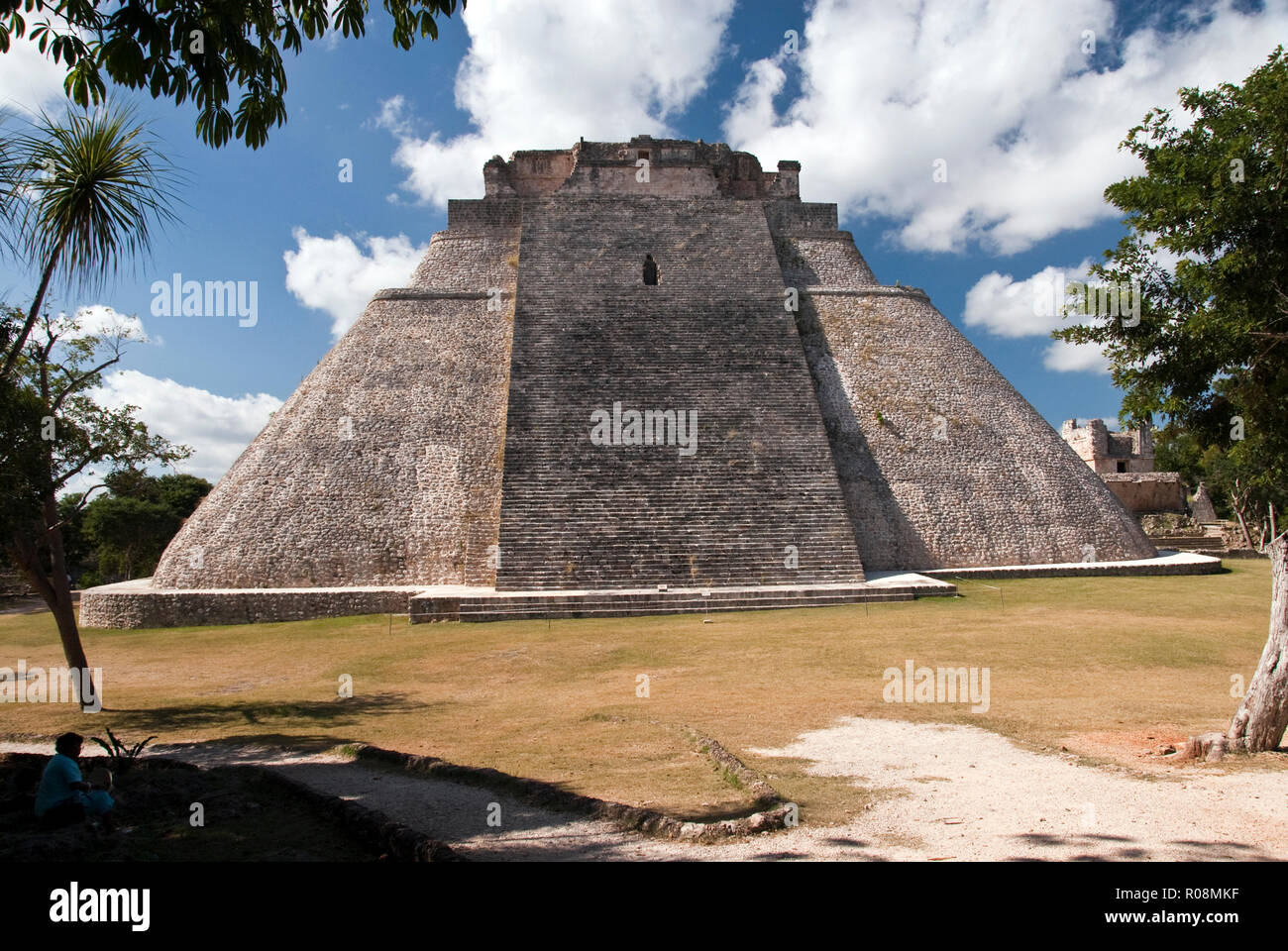 The Pyramid of the Magician (Piramide del Adivino), a Mesoamerican step ...