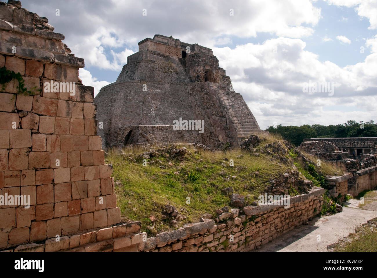 The Pyramid of the Magician (Piramide del Adivino), a Mesoamerican step ...