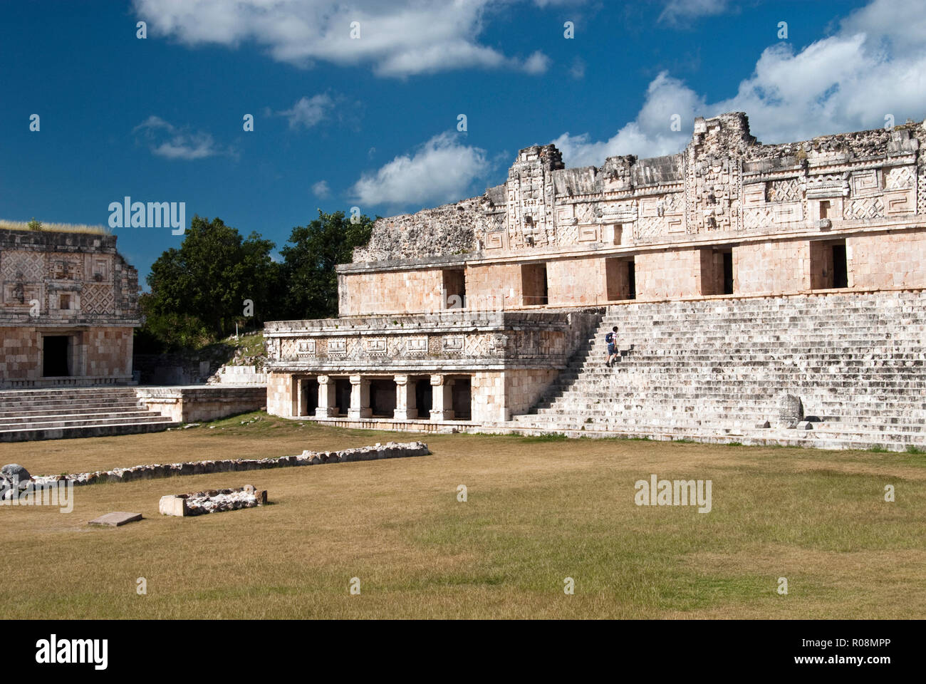 Mayan buildings with elaborately carved facades comprise the Nunnery ...