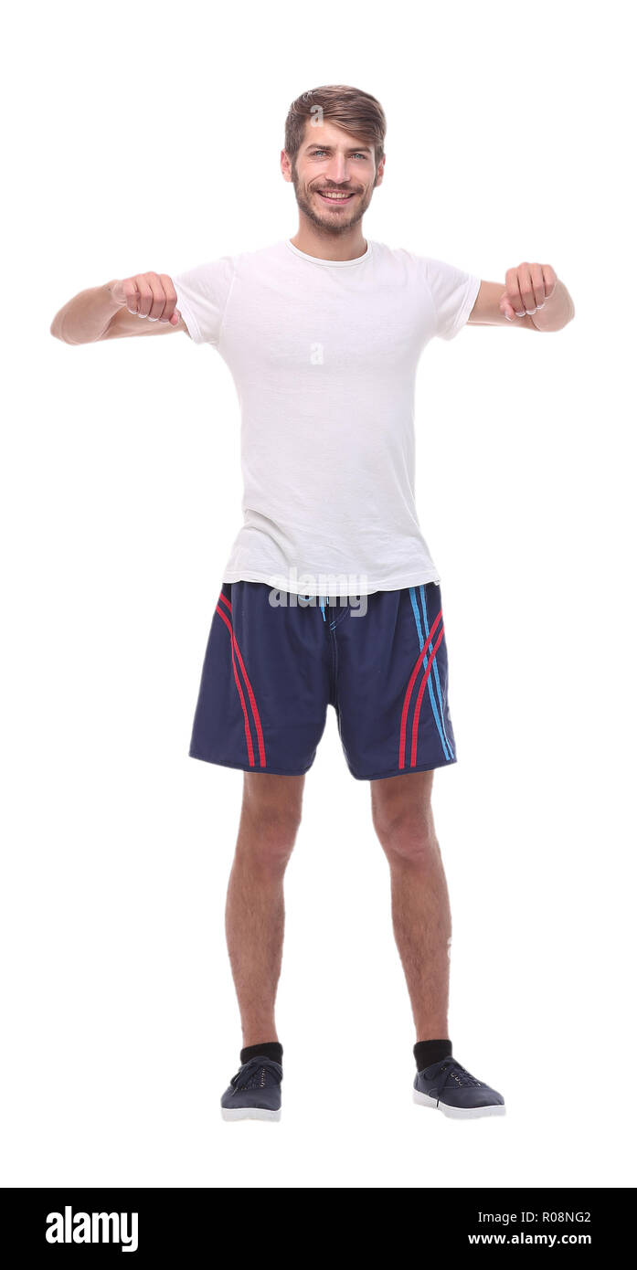 Professional athlete performs exercise Cut Out Stock Images & Pictures ...