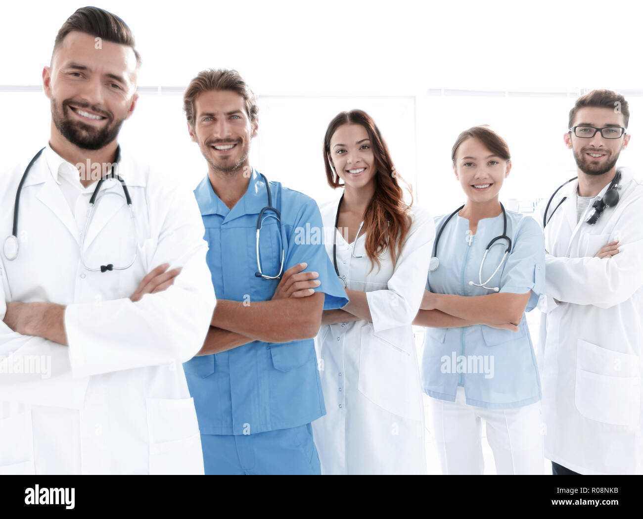 Portrait of medical center team,concept of health Stock Photo - Alamy