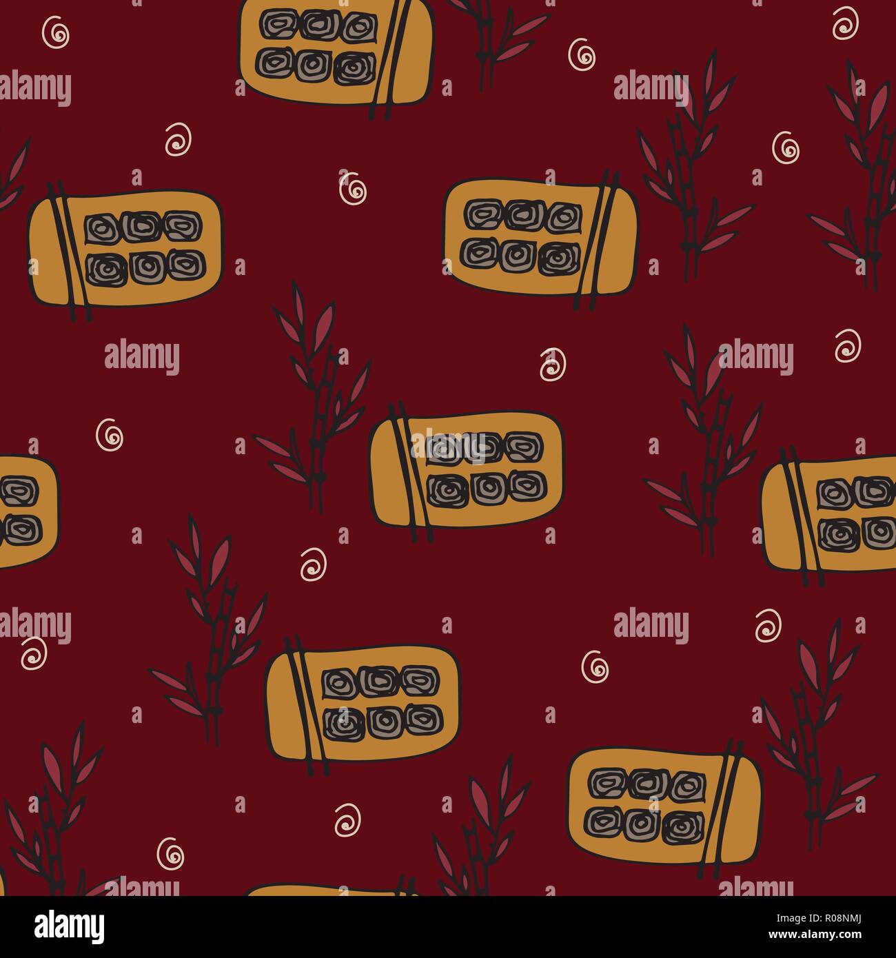 Restaurant menu seamless pattern Stock Vector Images - Alamy