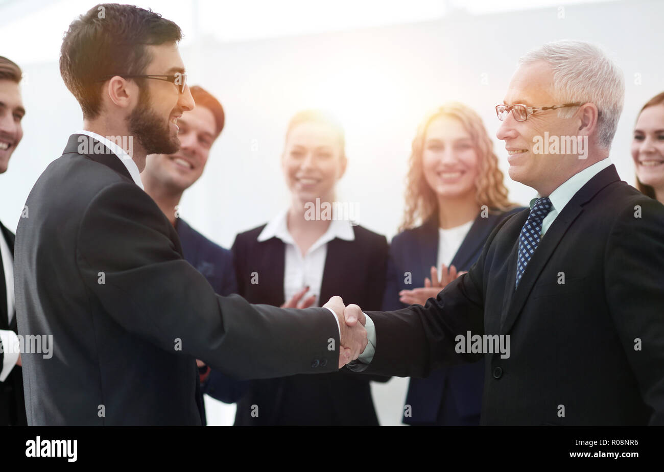 Business handshake. Business handshake and business people conce Stock ...