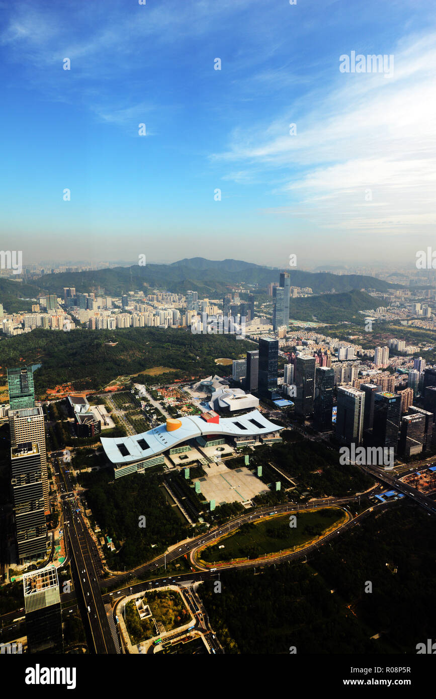 An aerial view of Shenzhen's Civic center Stock Photo - Alamy