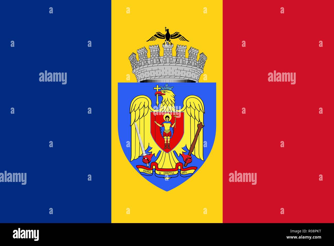 Isolated bucharest city flag hi-res stock photography and images - Alamy