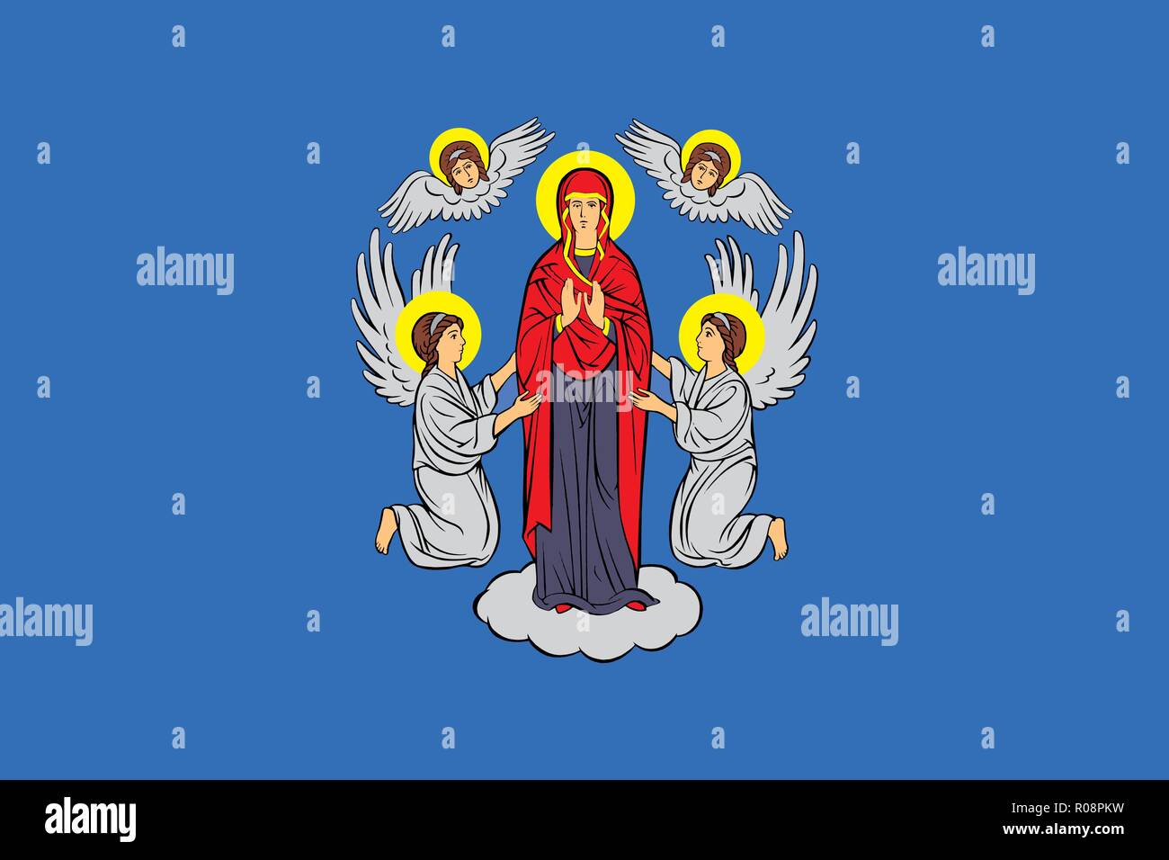 Simple flag of Minsk. Correct size, proportion colors Stock Vector ...