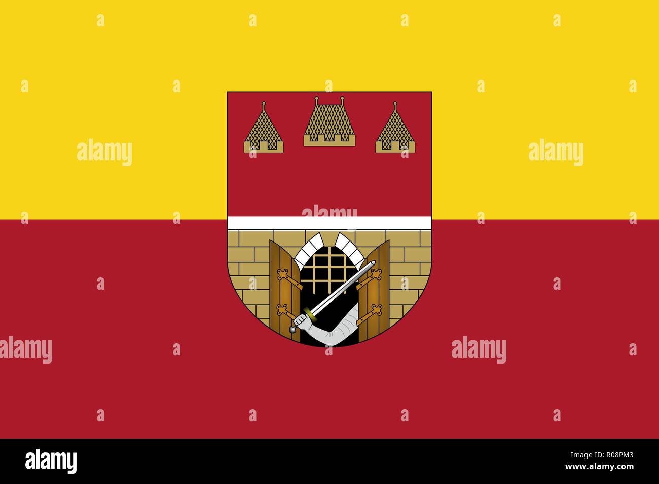 Simple flag of Prague. Correct size, proportion colors Stock Vector ...