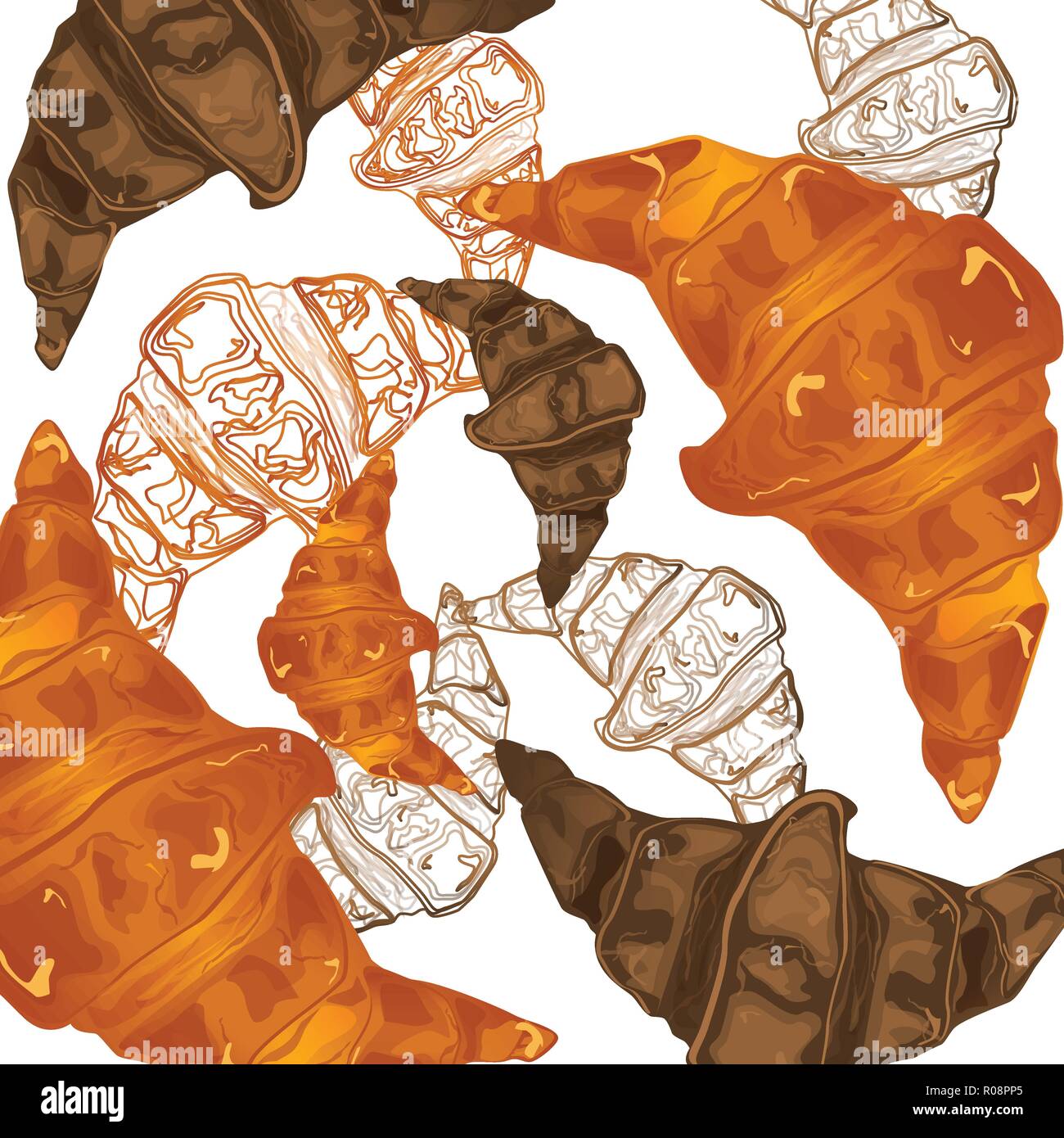 Isolated croissant design Stock Vector Images - Alamy