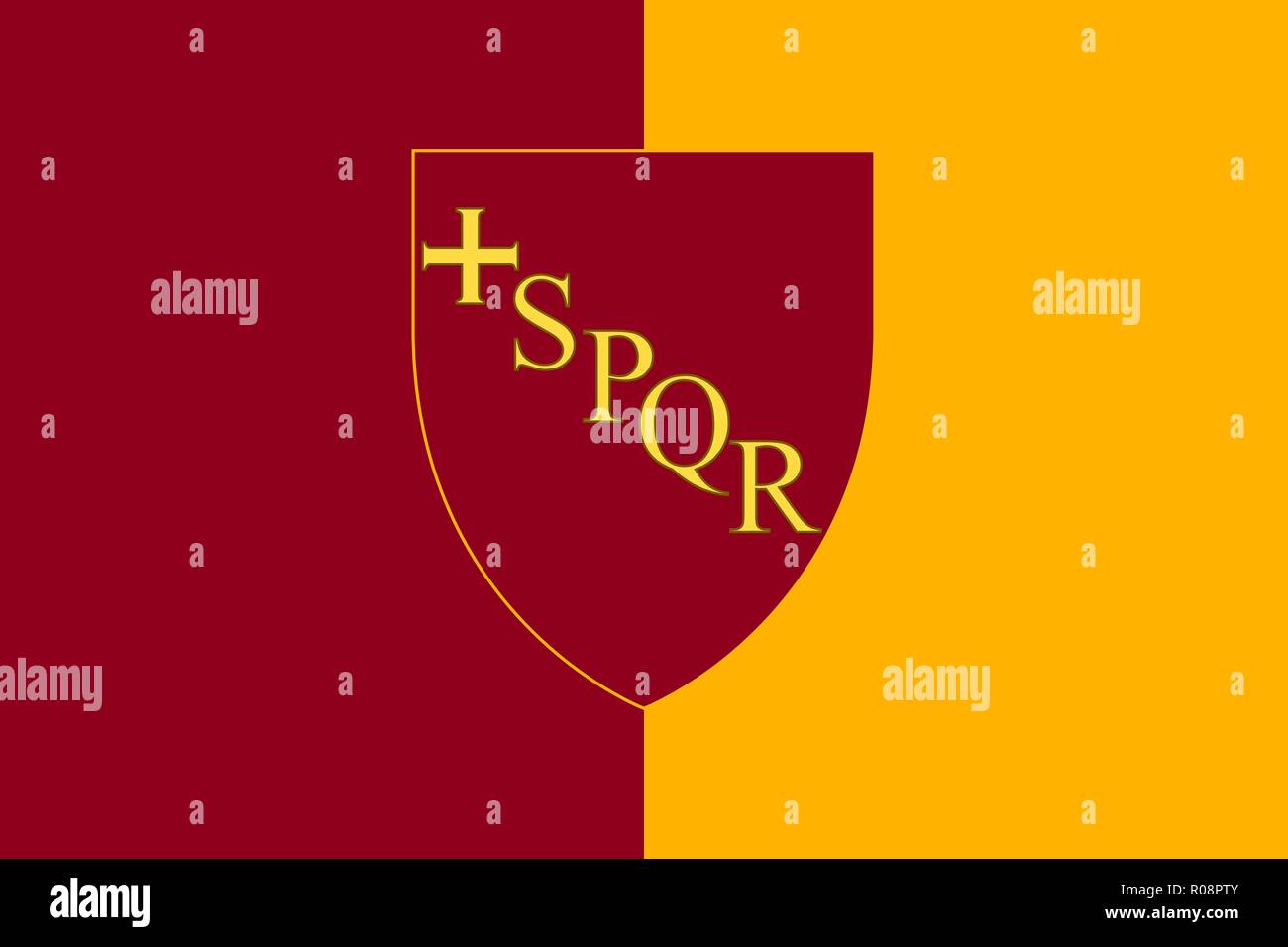 Simple flag of Rome. Correct size, proportion colors Stock Vector Image ...
