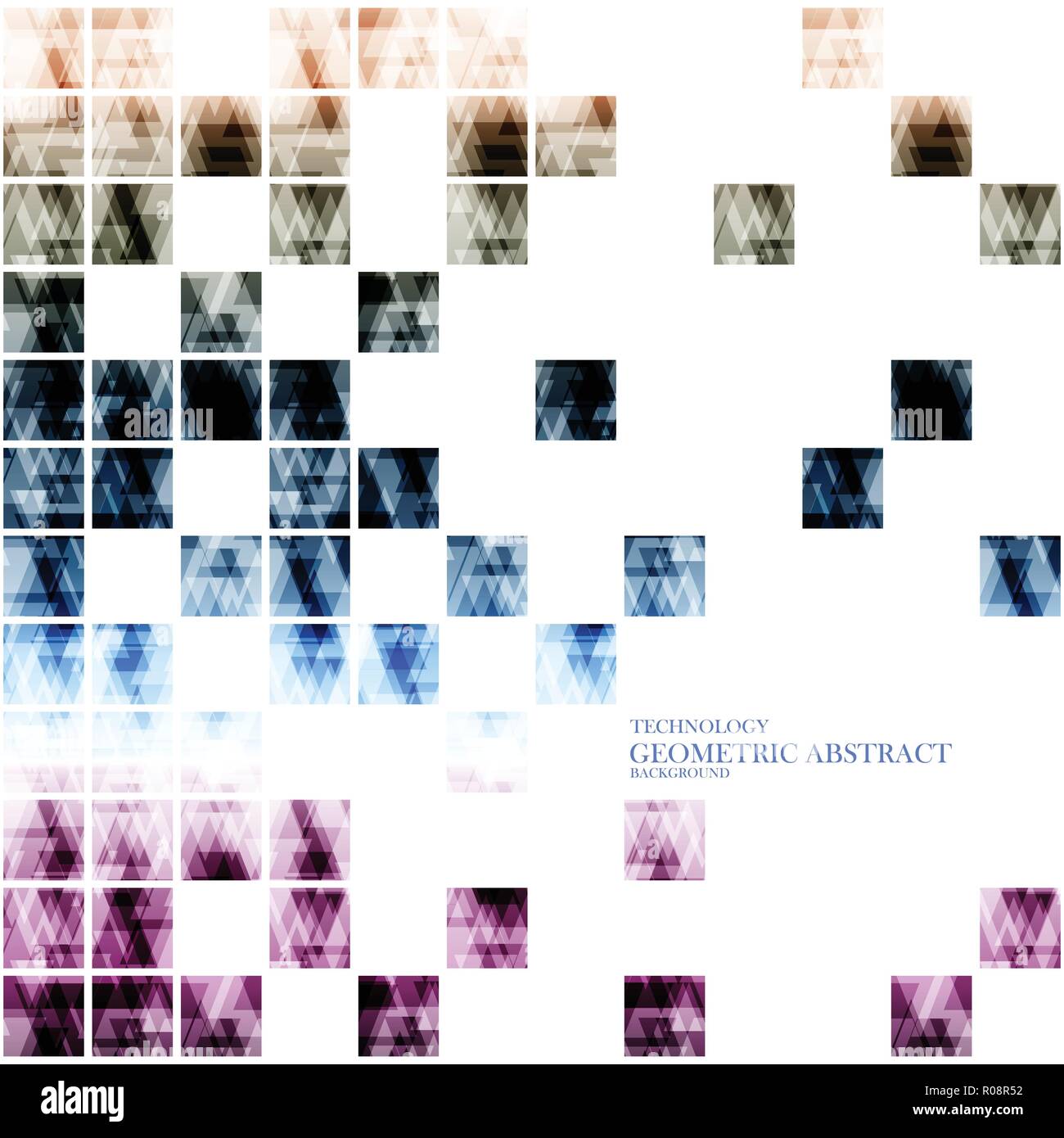 Geometric technological digital abstract modern square fragment ...