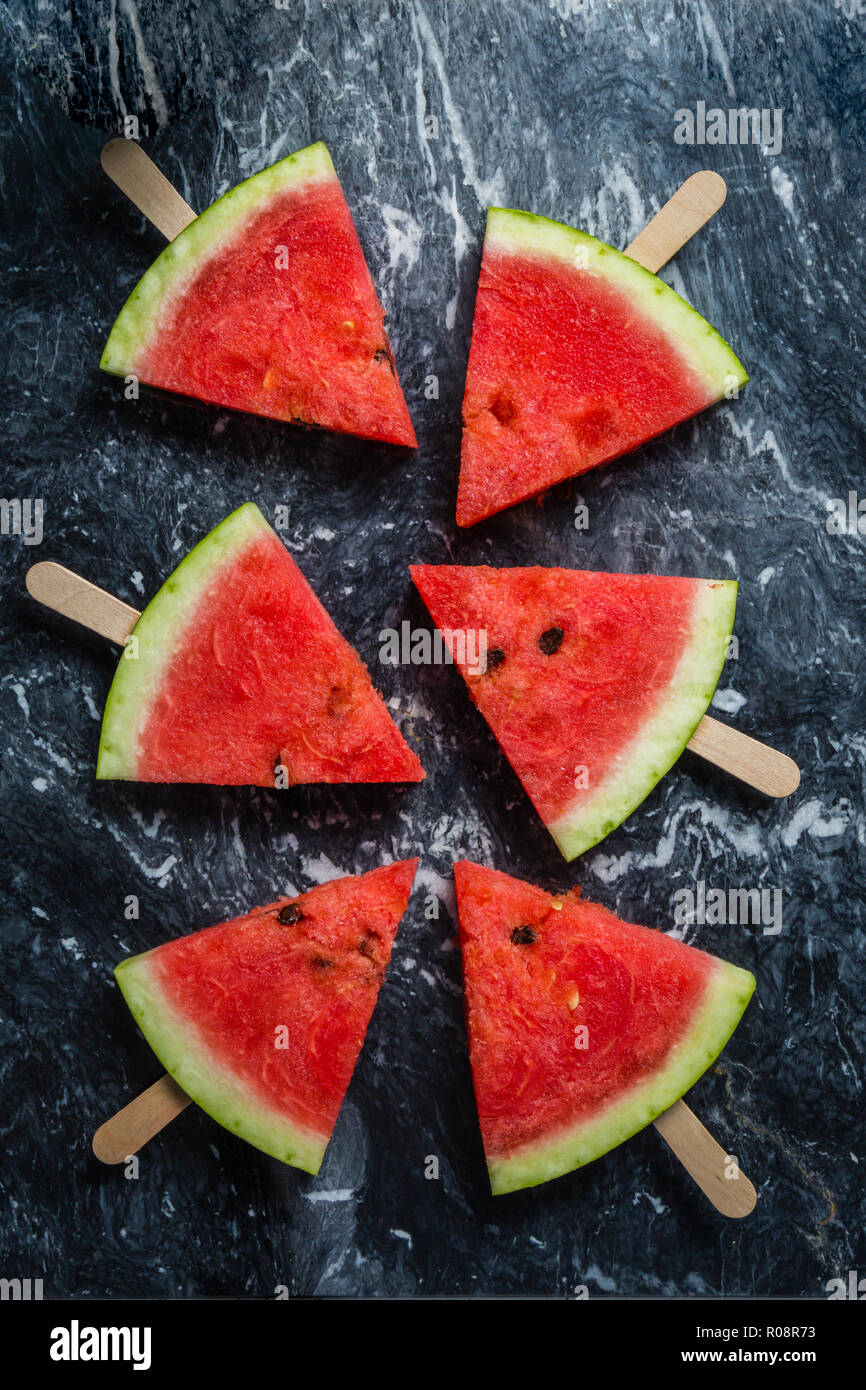 Watermelon slices - healthy lifestyle concept. Fresh low carb diet. Top ...
