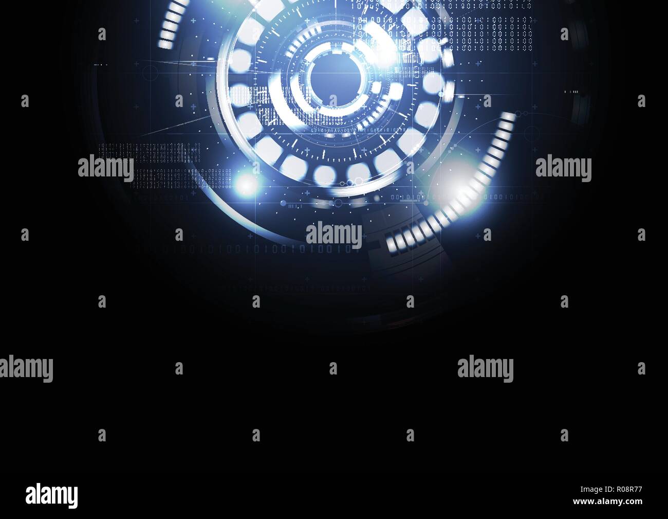 Technological digital abstract modern light hud interface background ...