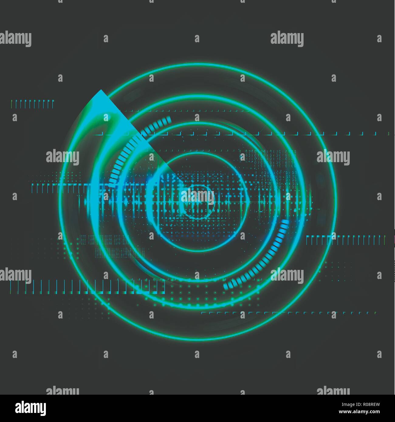 Technological global radar modern abstract background vector design ...