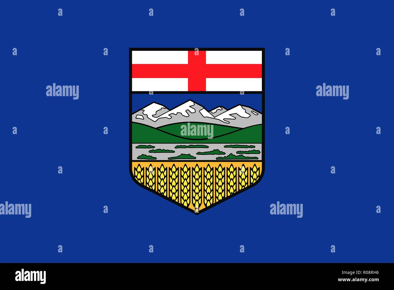 Simple flag province of Canada. Alberta Stock Vector Image & Art - Alamy