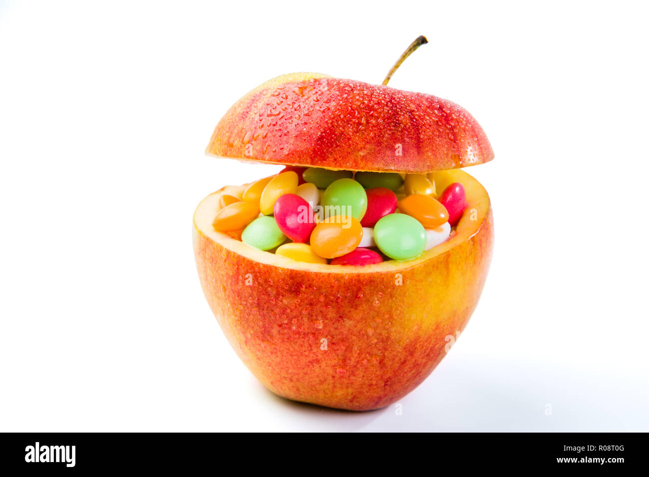 Health care concept - apples are full of vitamins, isolated Stock Photo ...