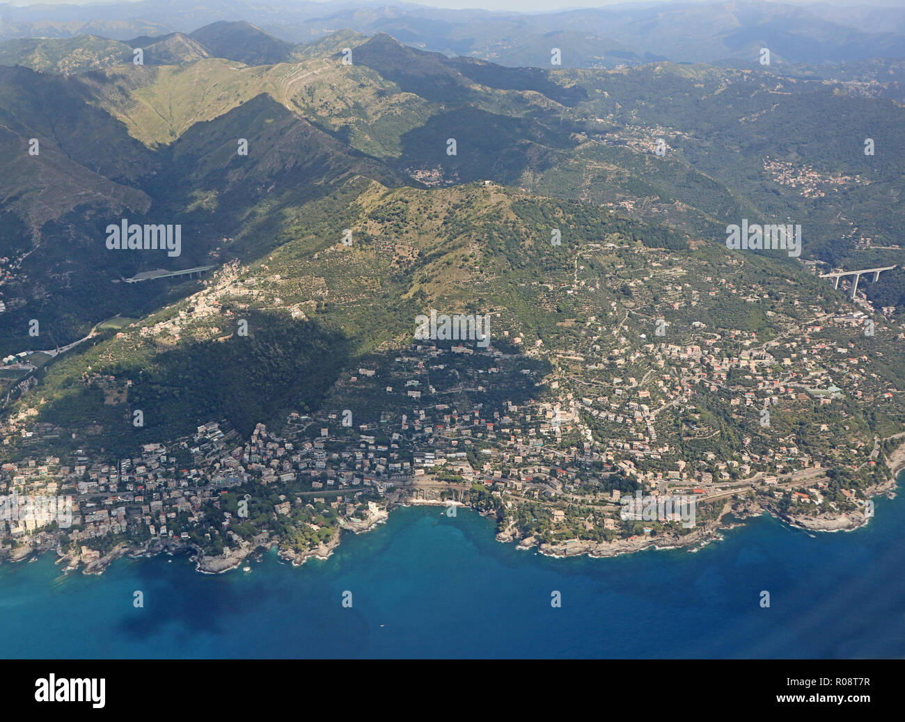 Italy, Genoa surroundings on the Ligurian East coast, Pieve Ligure town ...