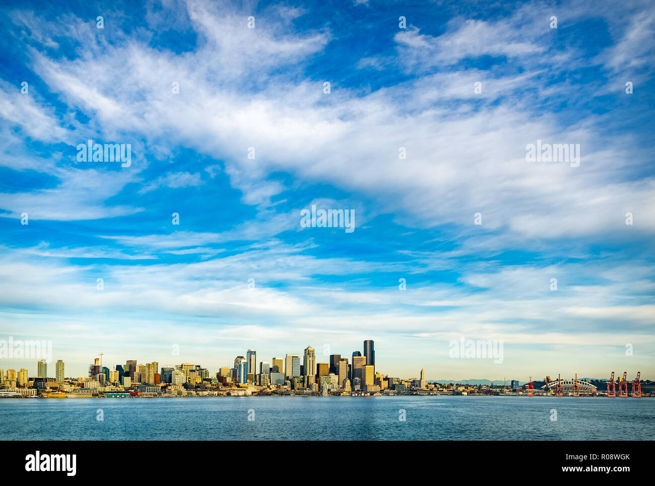 Downtown Seattle, View from the Ferry Stock Photo - Alamy