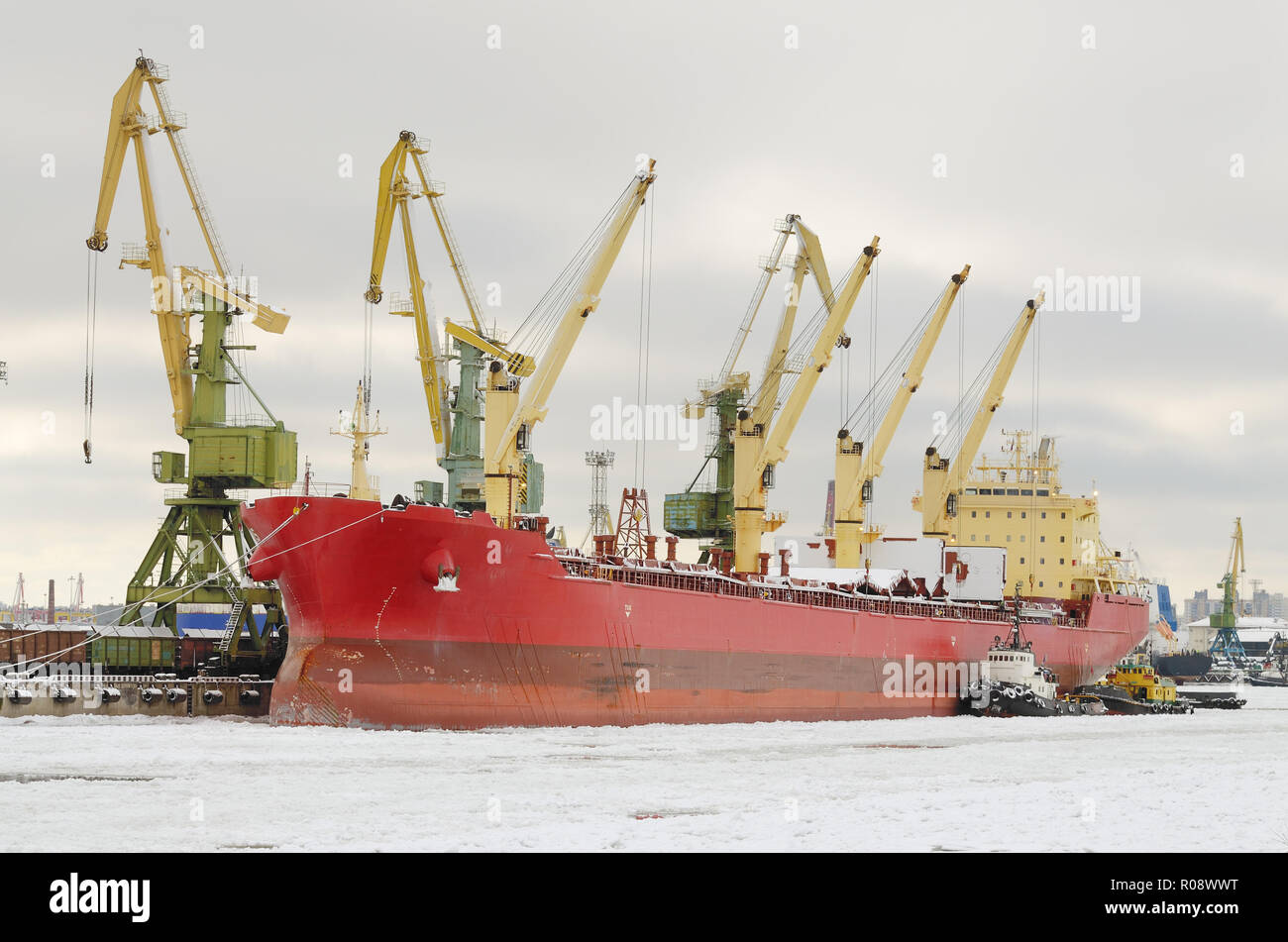 The seaport is an industrial area of the city.Here loading and ...