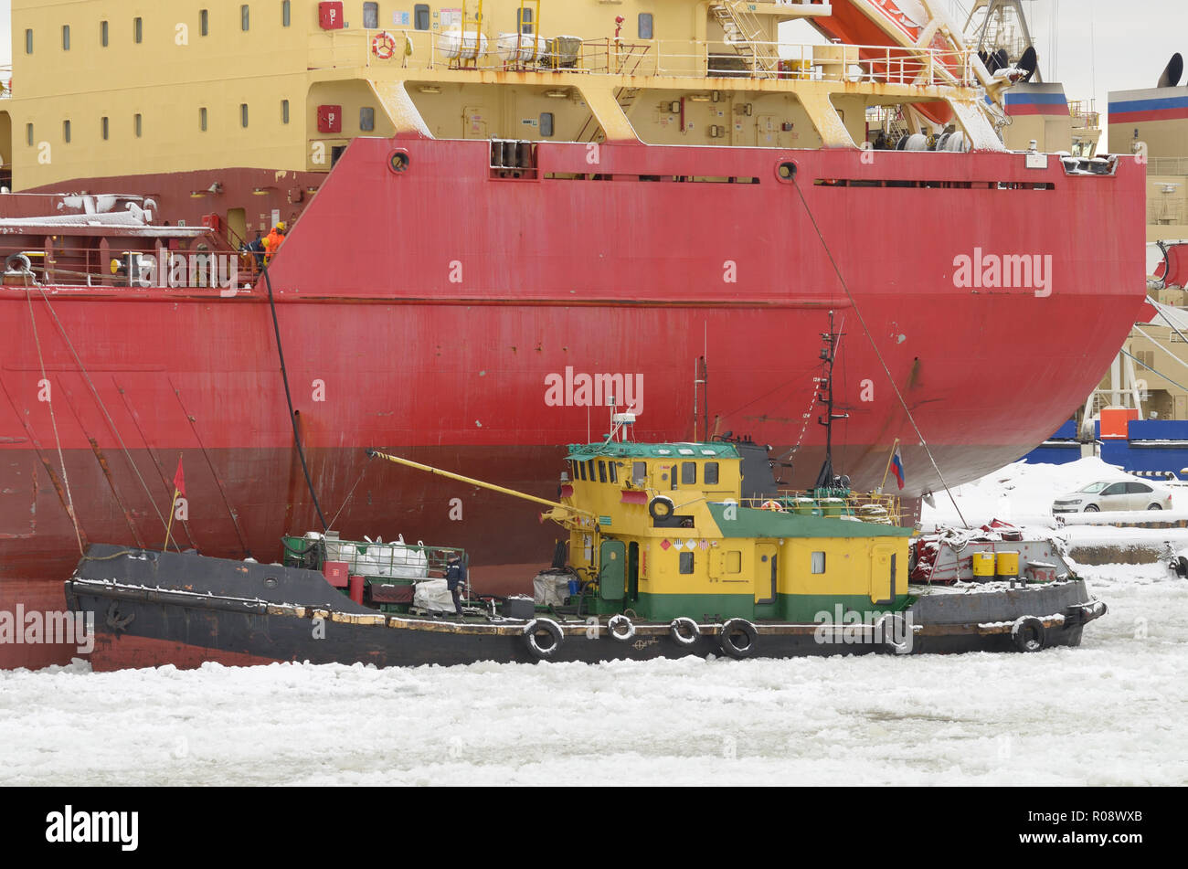 The seaport is an industrial area of the city.Here loading and ...