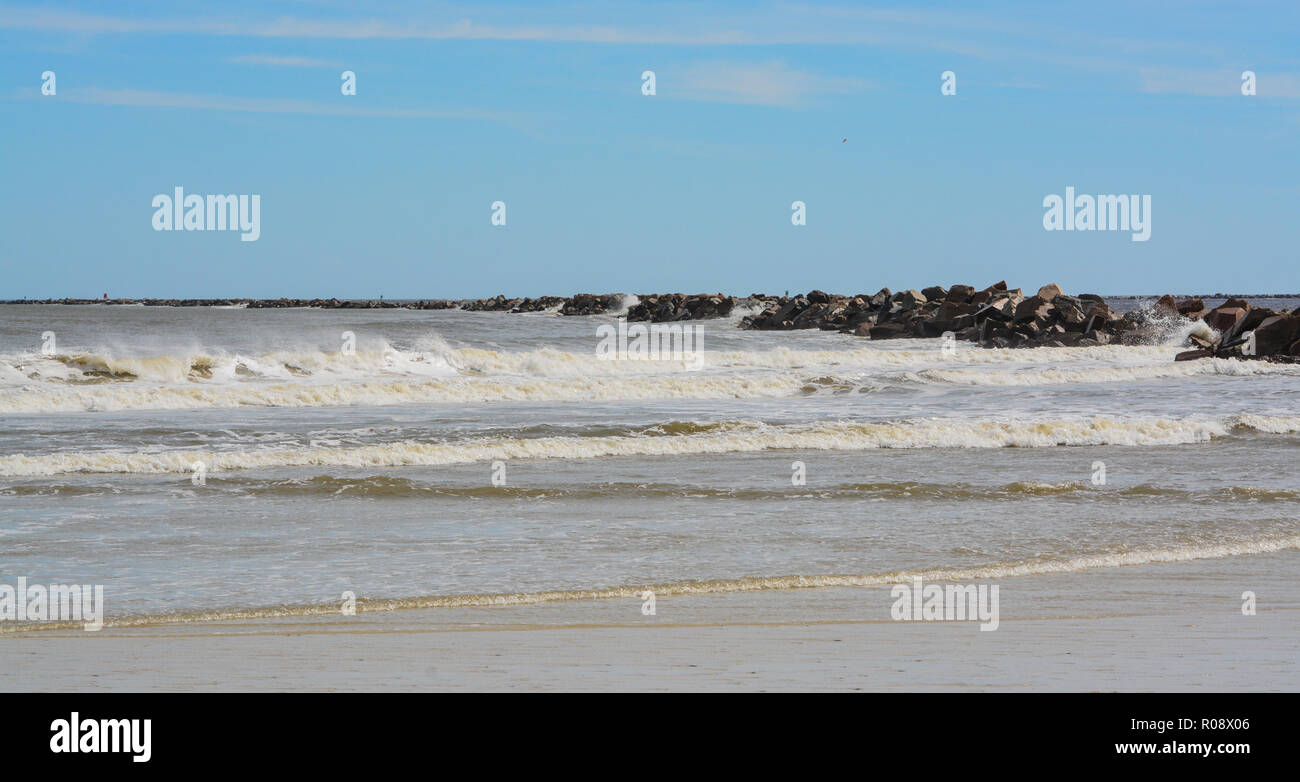 North Jetty at Huguenot Memorial Park in Duval County, Atlantic Ocean ...