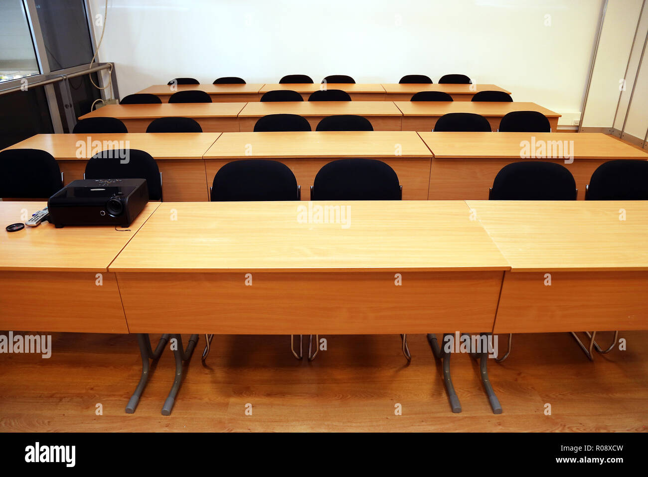 Rows of empty seats of an empty conference hall Stock Photo - Alamy