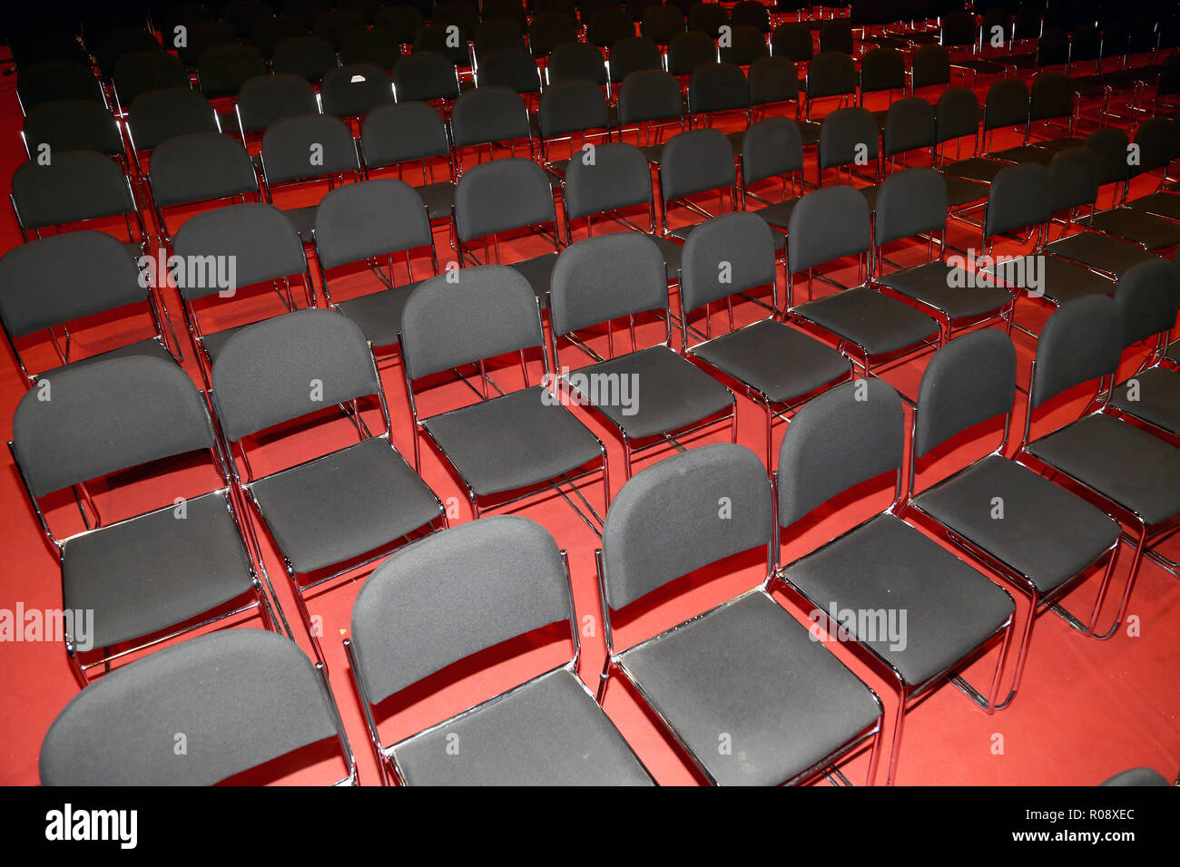 Rows of empty seats of an empty conference hall Stock Photo - Alamy