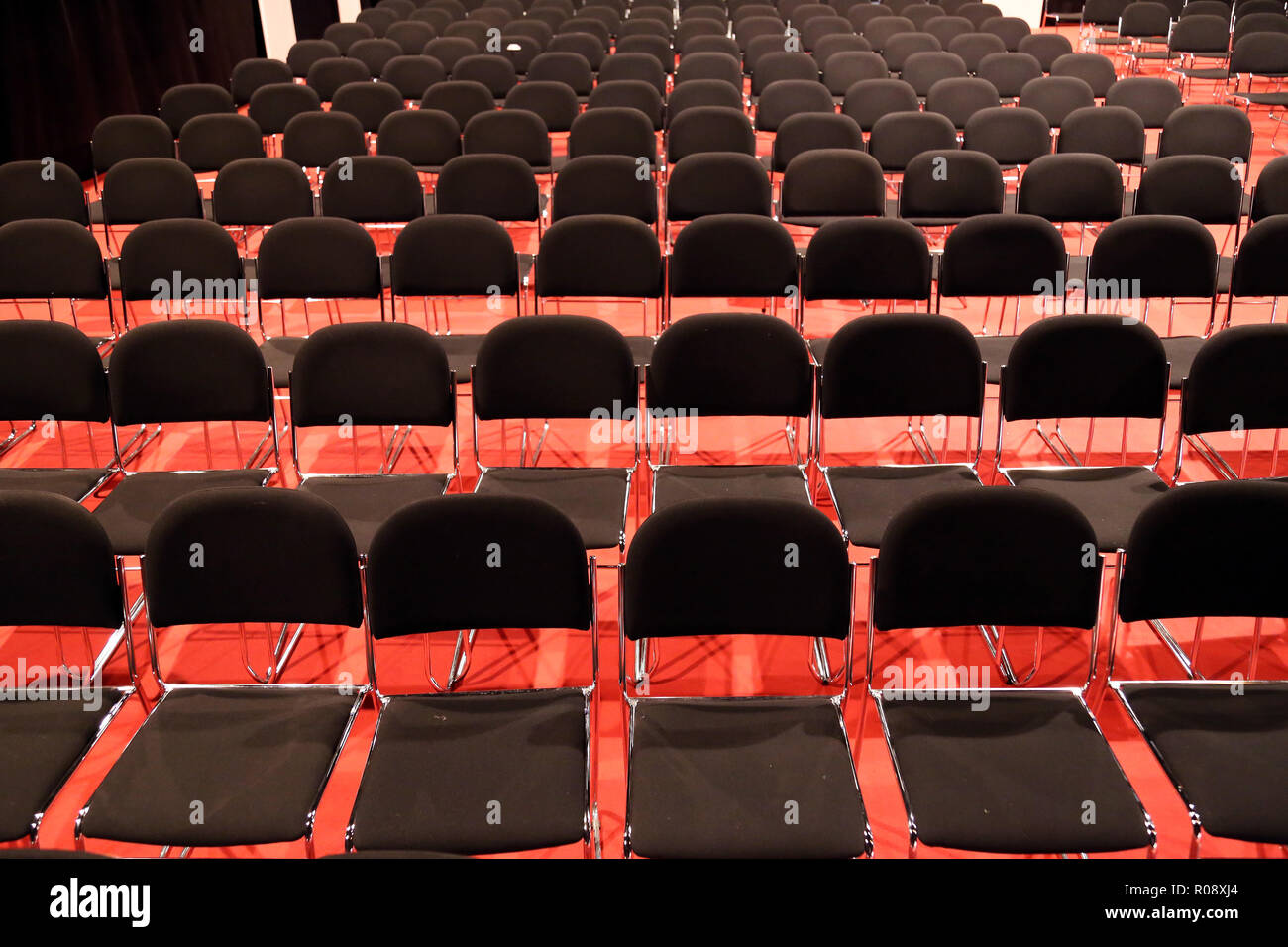 Rows of empty seats of an empty conference hall Stock Photo - Alamy