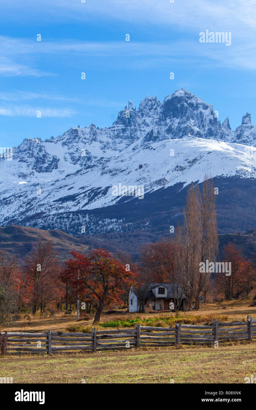 With the Autumn colors at the trees, a Cabin near Cerro Castillo ...