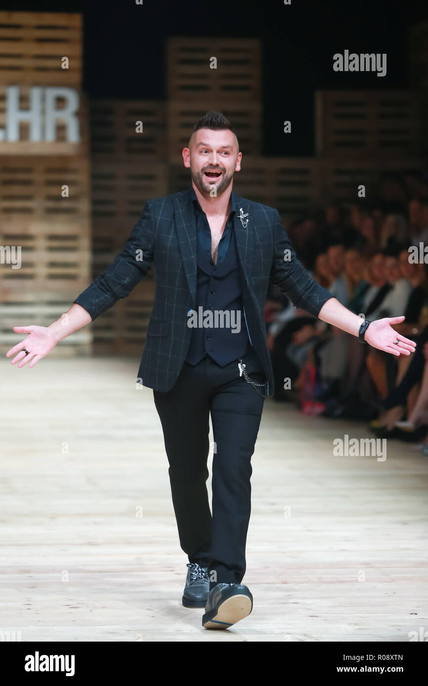 ZAGREB, CROATIA - OCTOBER 27, 2018 : Croatian rock singer Ivan Decak ...