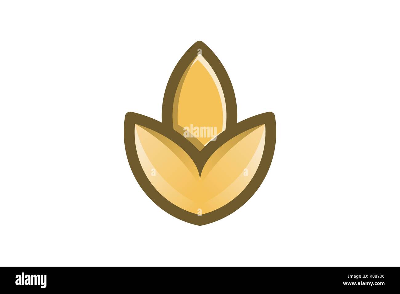 minimalist wheat, grain agriculture logo design inspiration Stock ...