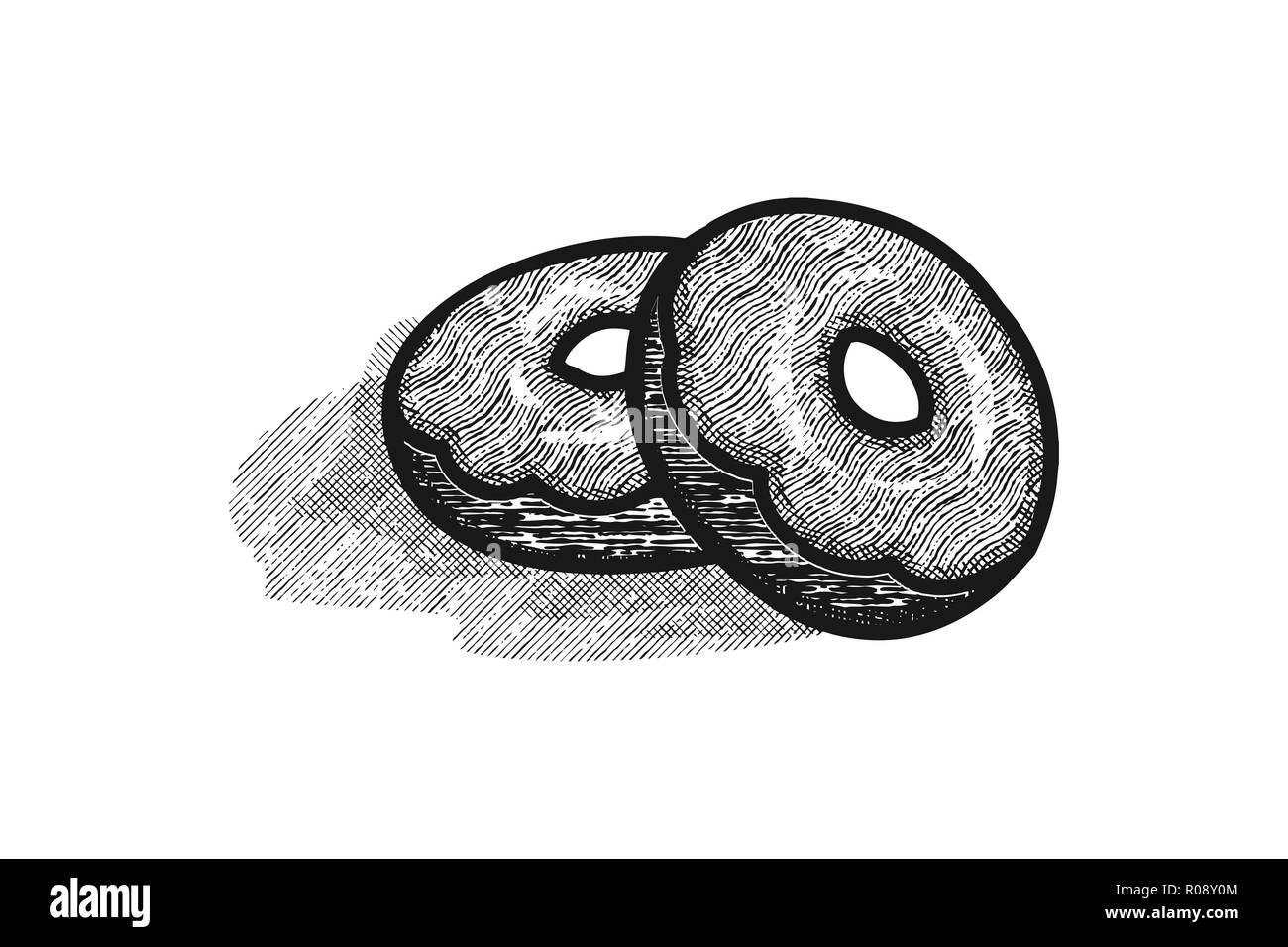 Doughnut donut shop Black and White Stock Photos & Images - Alamy