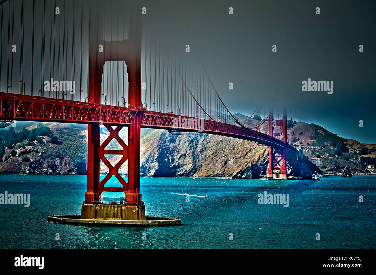 Golden Gate Bridge, iconic landmark in San Francisco, USA Stock Photo ...