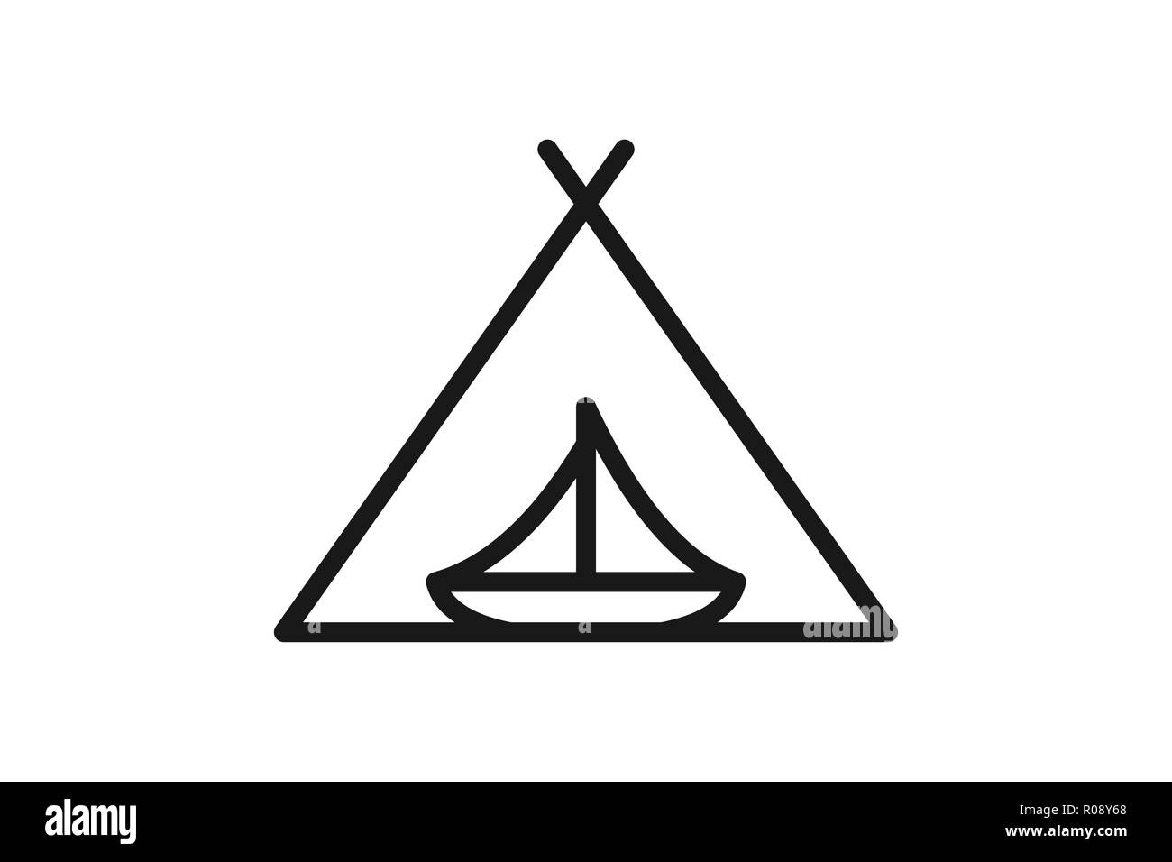 Rafting adventure logo Cut Out Stock Images & Pictures - Alamy