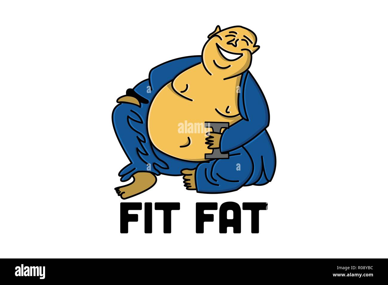 fat person fitness logo Designs Inspiration Isolated on White ...