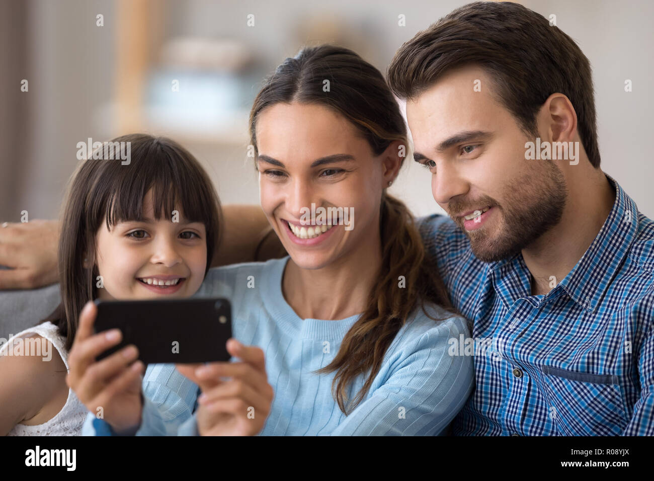 Diverse family portrait house hi-res stock photography and images - Alamy