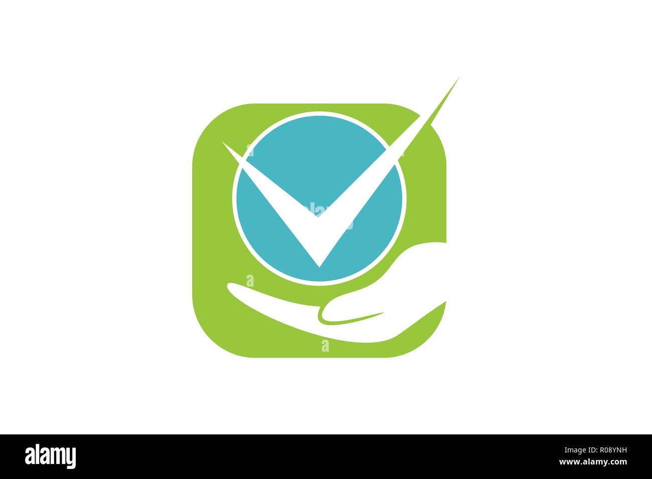 Hand, and check mark logo Designs Inspiration Isolated on White ...