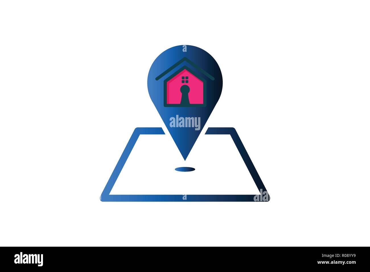 House and map point Logo Designs Inspiration Isolated on White ...