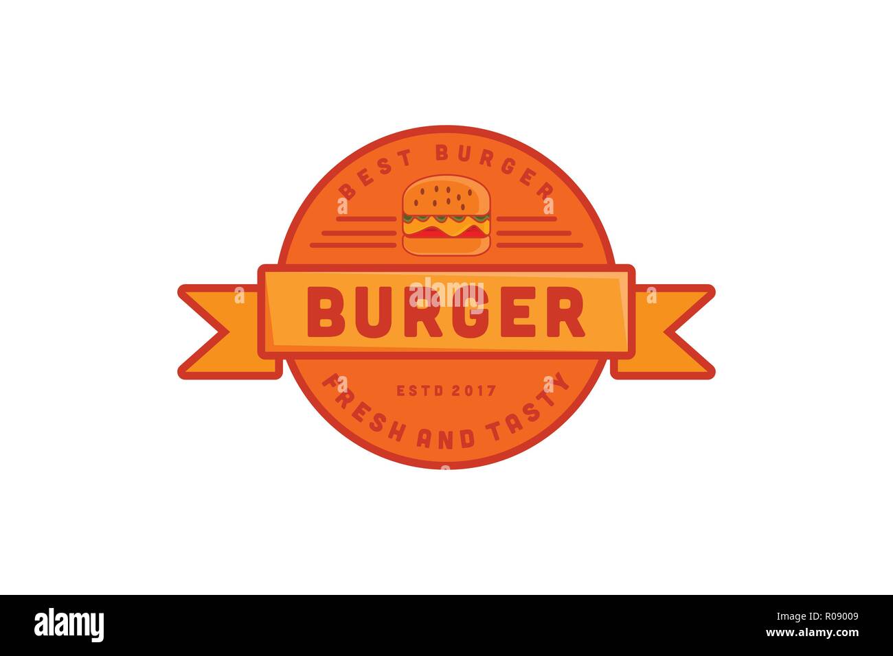 Burger Logo Designs Inspiration Isolated on White Background Stock ...