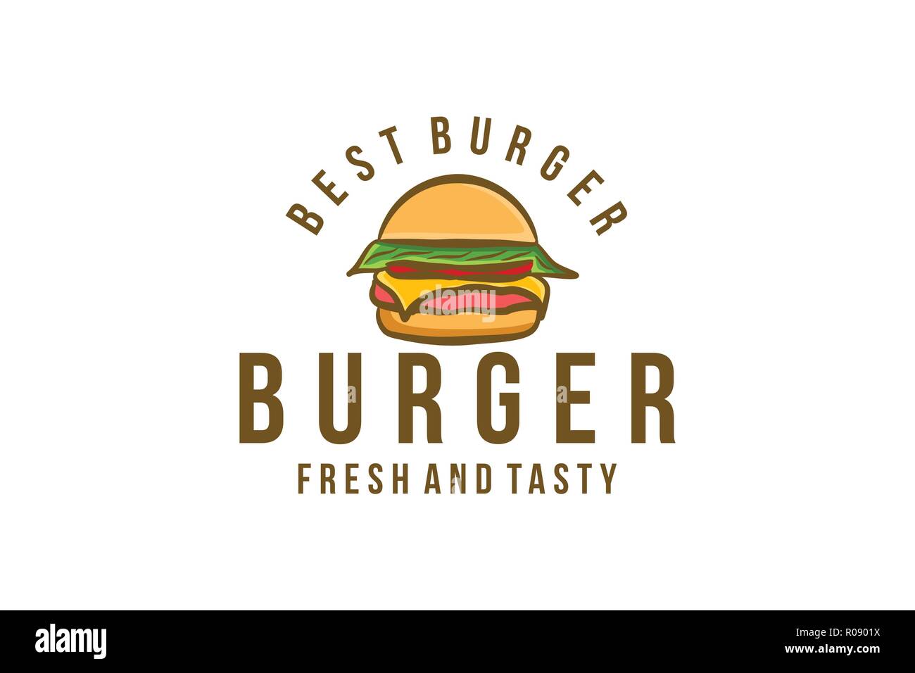 Vintage burger logo Designs Inspiration Isolated on White Background ...