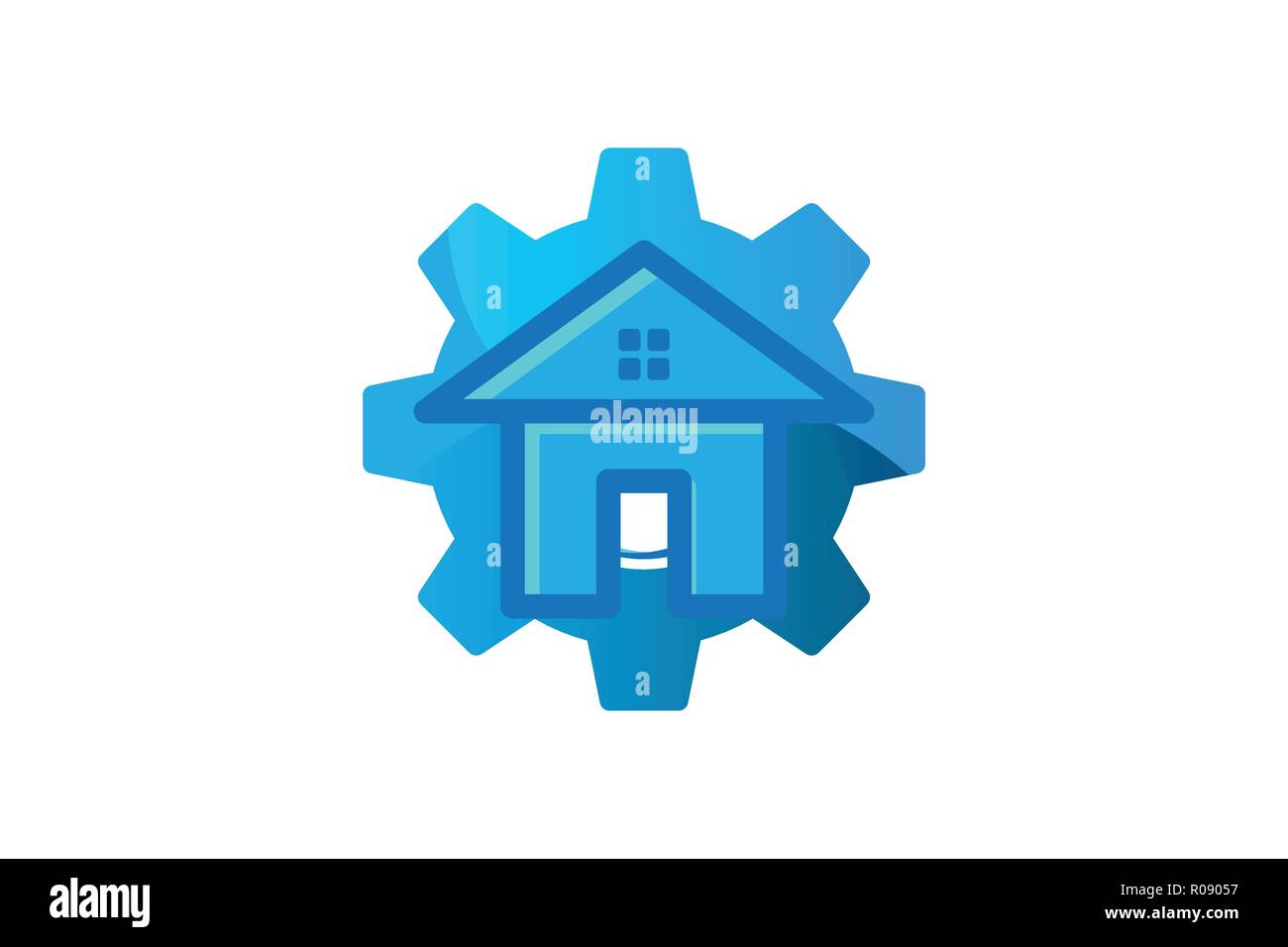 House and gear, House repair logo Designs Inspiration Isolated on White ...