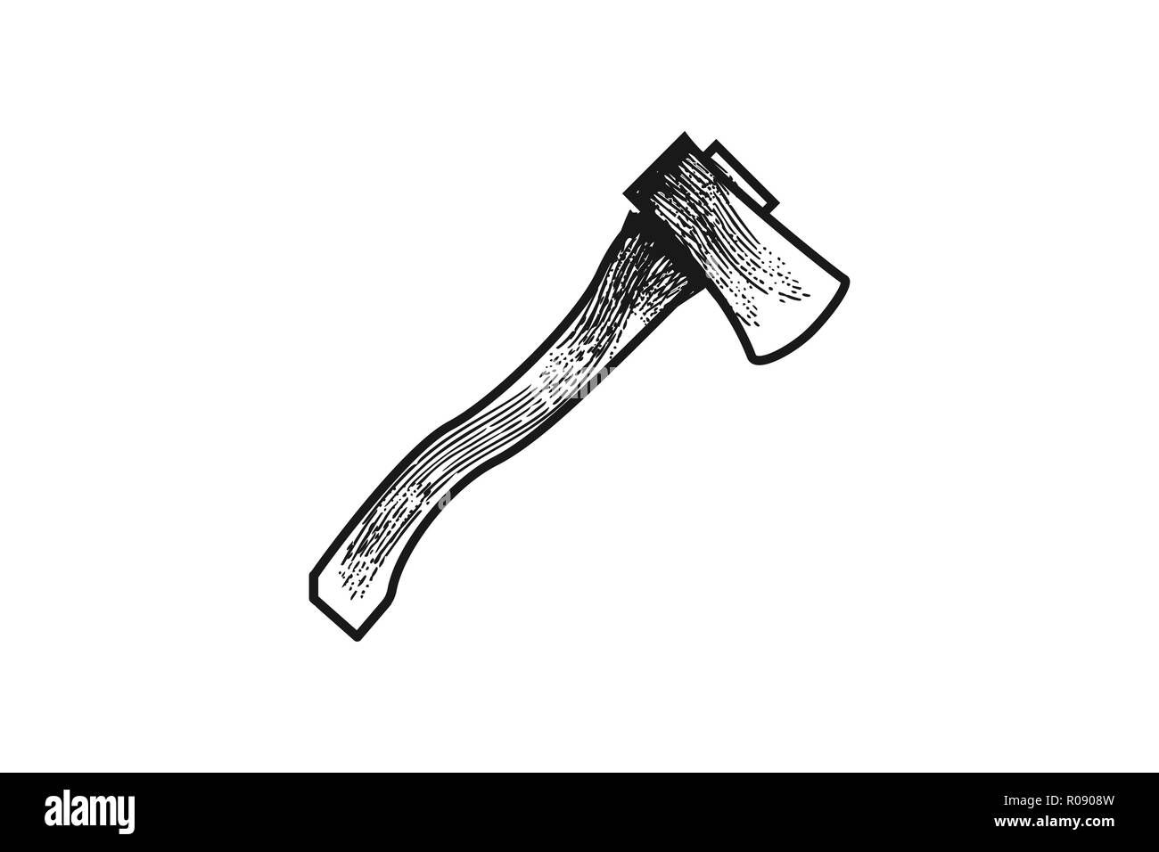 hand drawn classic of ax, timber logo Designs Inspiration Isolated on ...