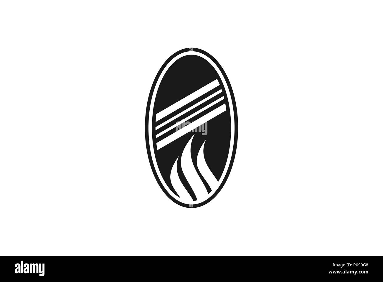 Mirror and fire design inspiration Isolated On white Backgrounds Stock ...