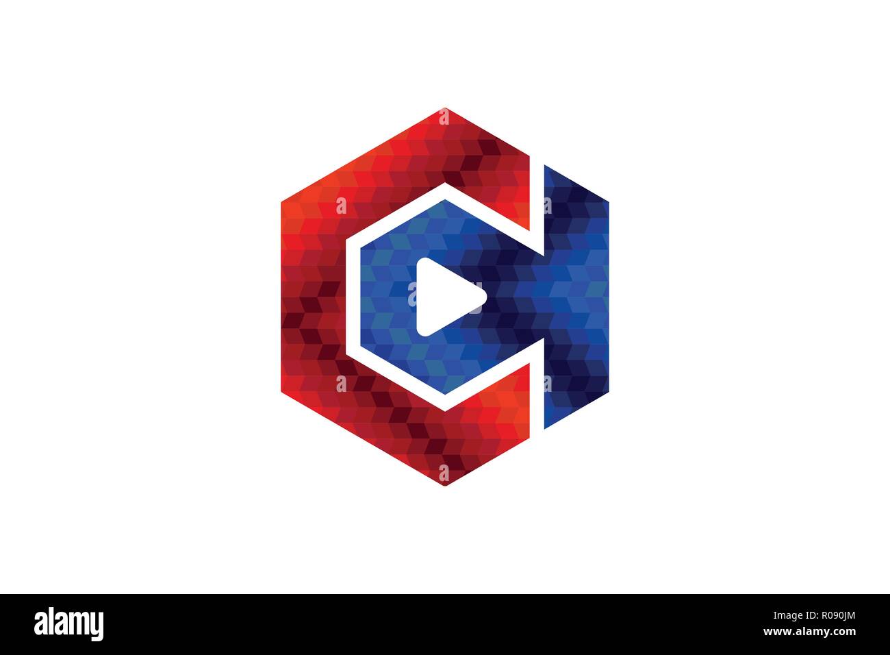 Letter C and play button logo design inspiration Isolated On white ...