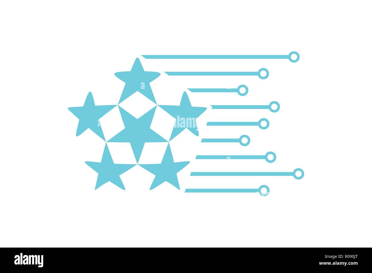Star Digital tech logo design inspiration Isolated On white Backgrounds ...