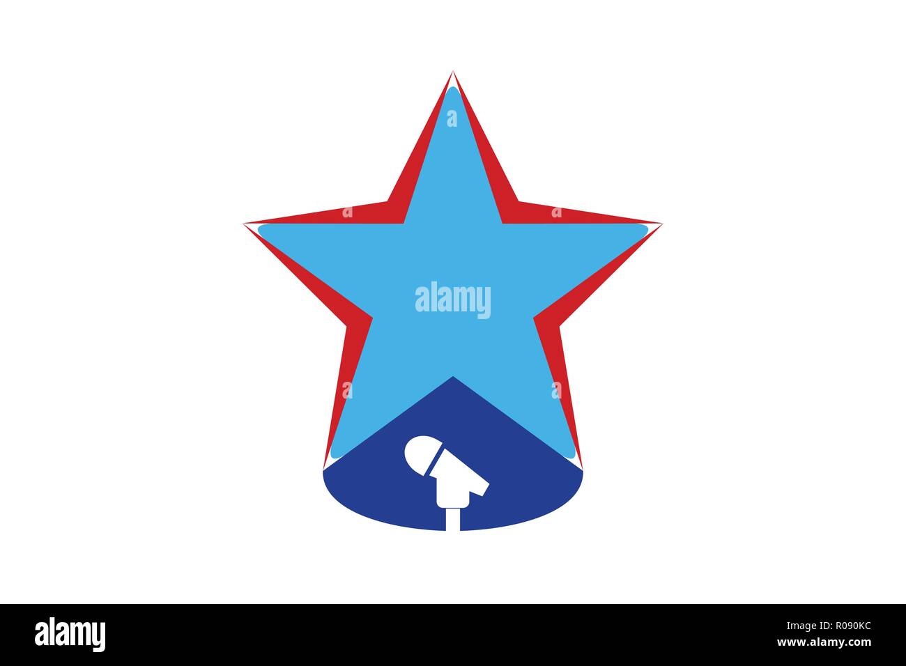 Star Logo and microphone, Musical Logo design inspiration Isolated On ...